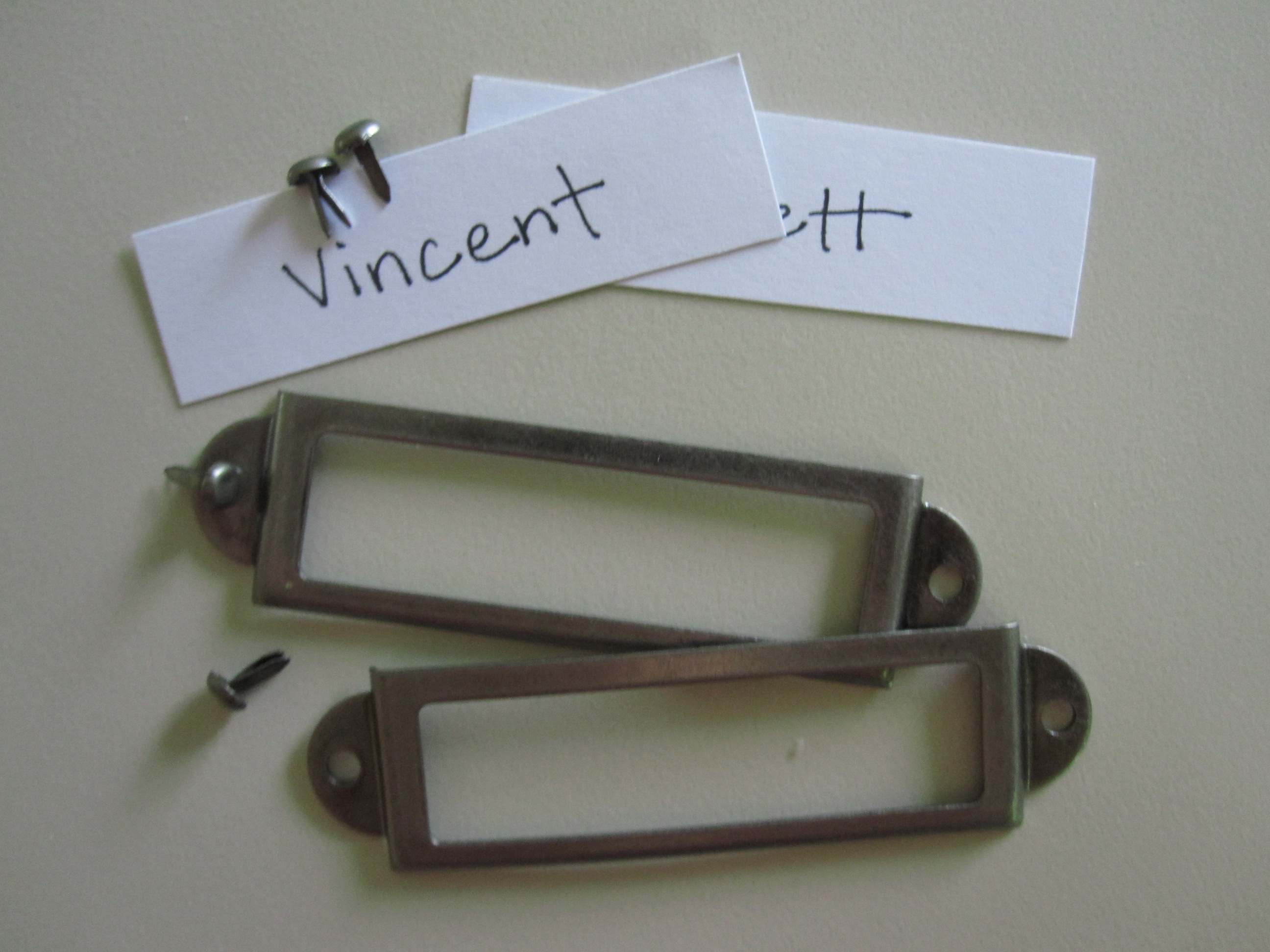 Plaster Feet Shadow Box Labels