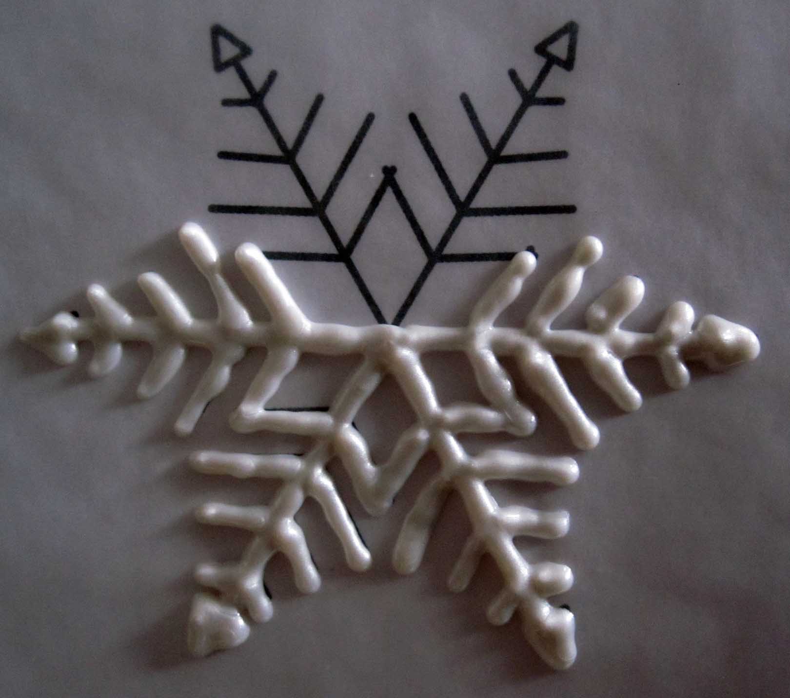 Puff Paint Snowflake Ornaments Painting