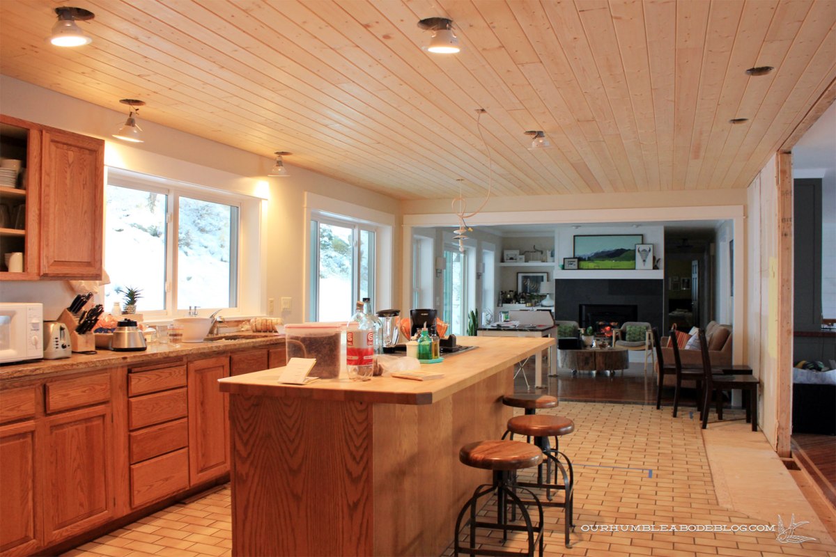 Kitchen-Ceiling-Tongue-and-Groove-Planks-Toward-Family-Room